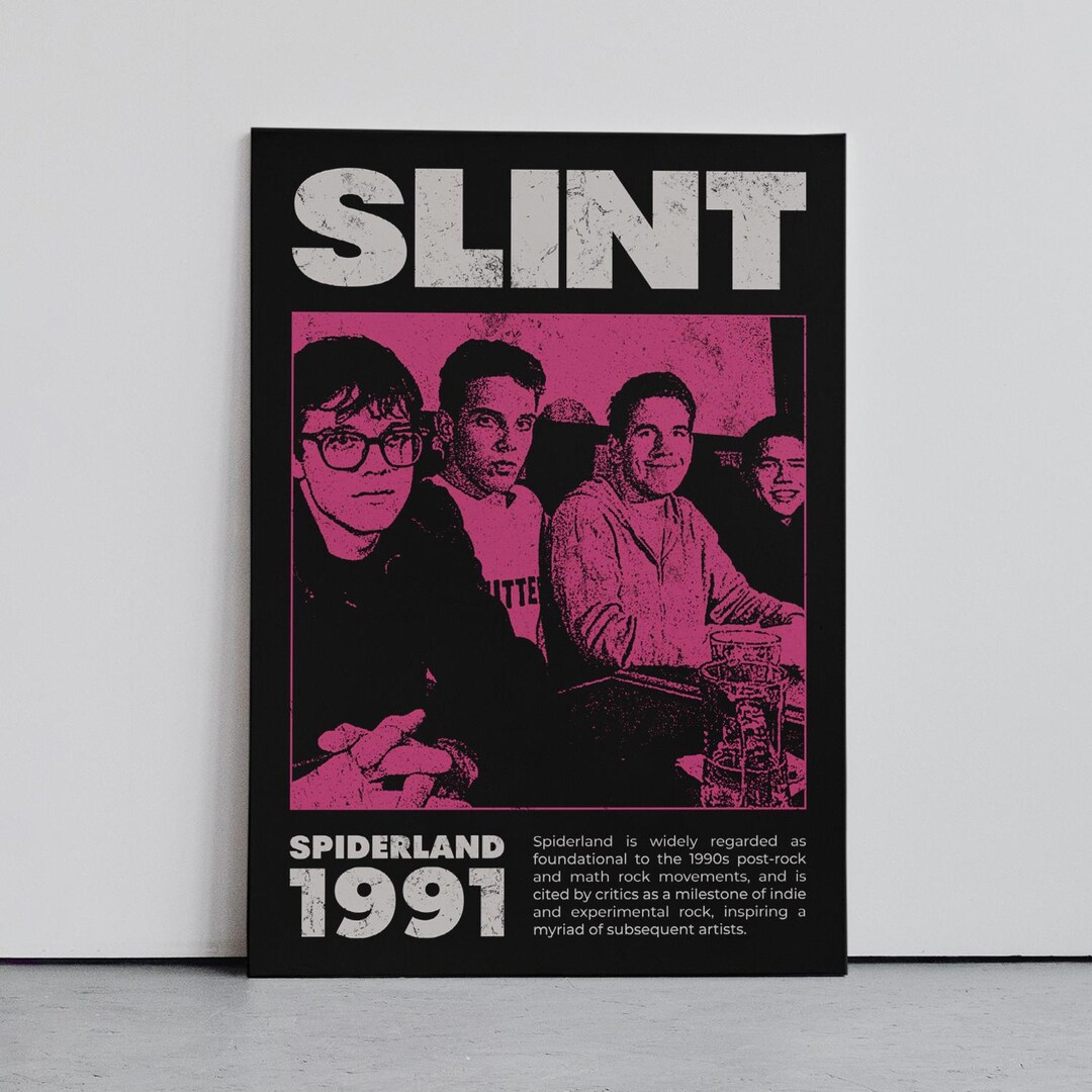 SLINT Band Poster, Music Wall Art, Band Cover Graphic, Mathrock Poster ...