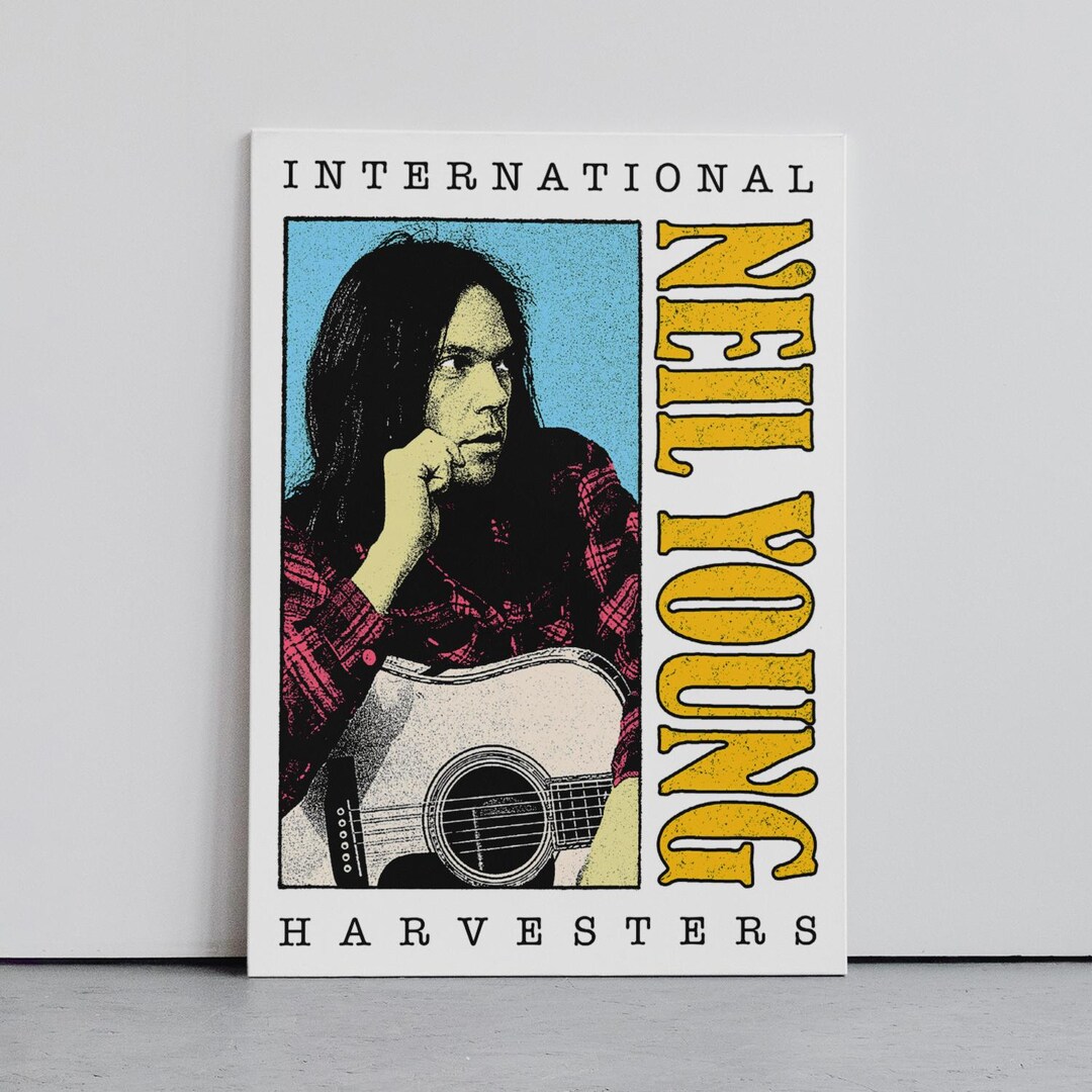 Neil Young Poster, Music Wall Art, Pop Art Poster, Country Music Poster ...