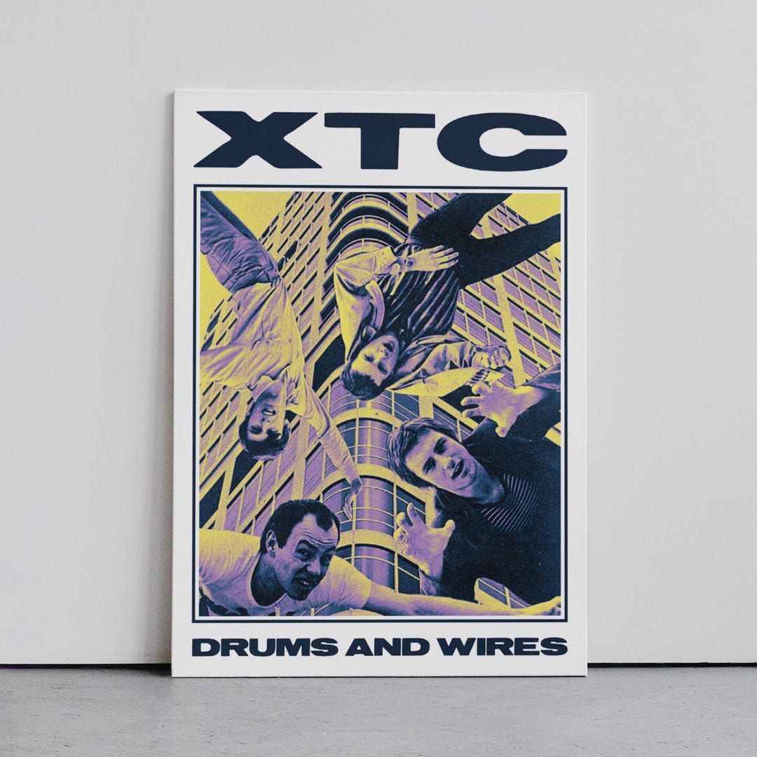 XTC Band Poster, Music Wall Art, Band Cover Graphic, New Wave Poster ...