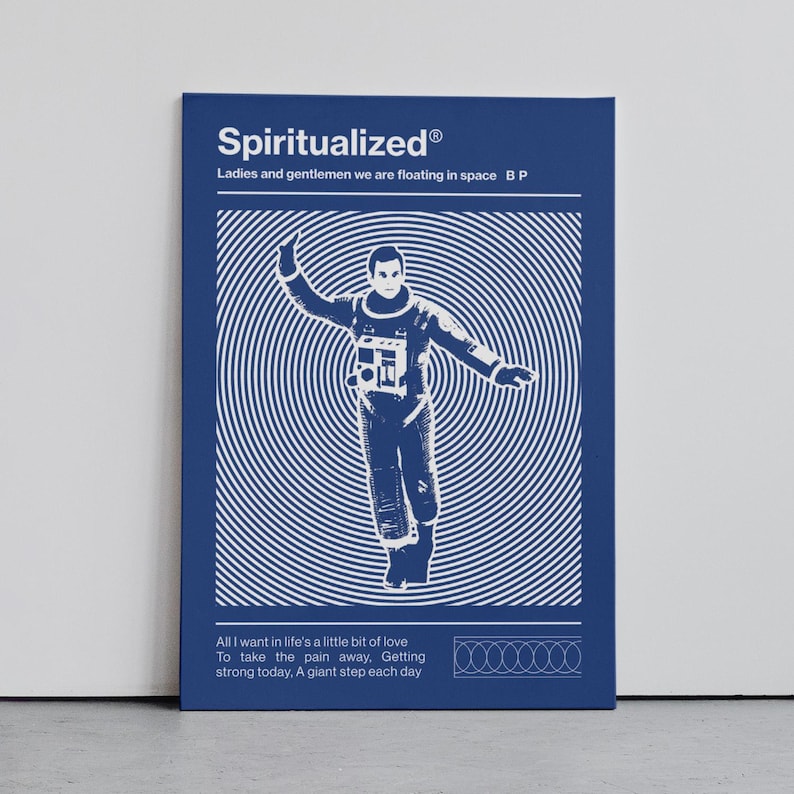 Spiritualized Fanart Poster, Music Wall Art, Band Cover Graphic ...