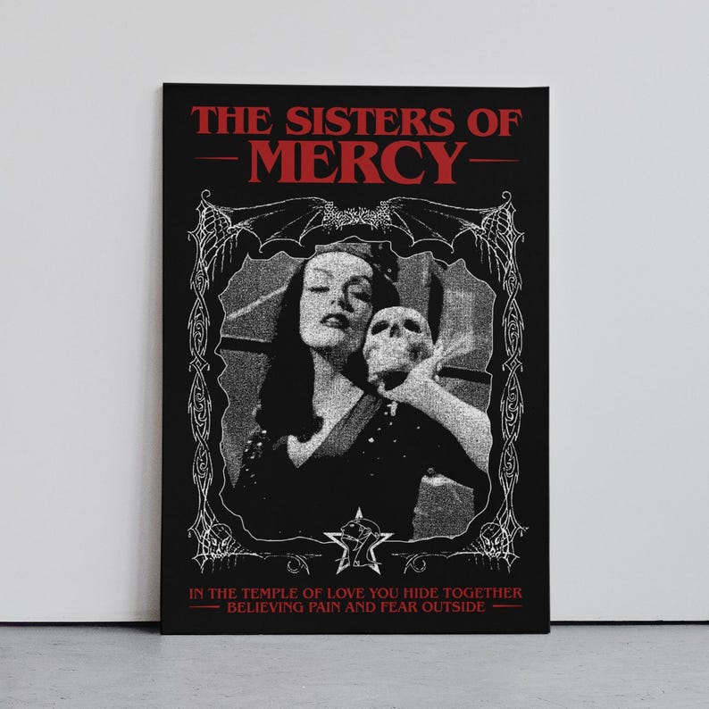 The Sisters of Mercy Poster, Music Wall Art, Band Cover Graphic ...