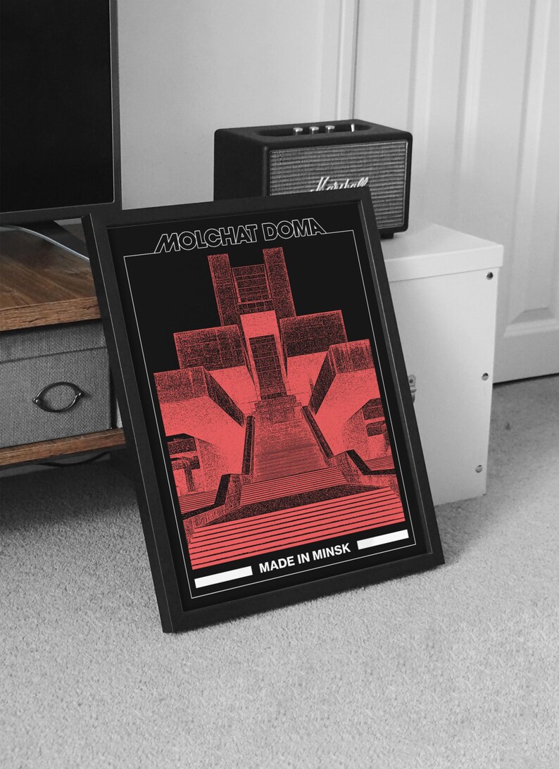 Molchat Doma Poster, Band Cover Graphic, Darkwave Poster, Post Punk ...