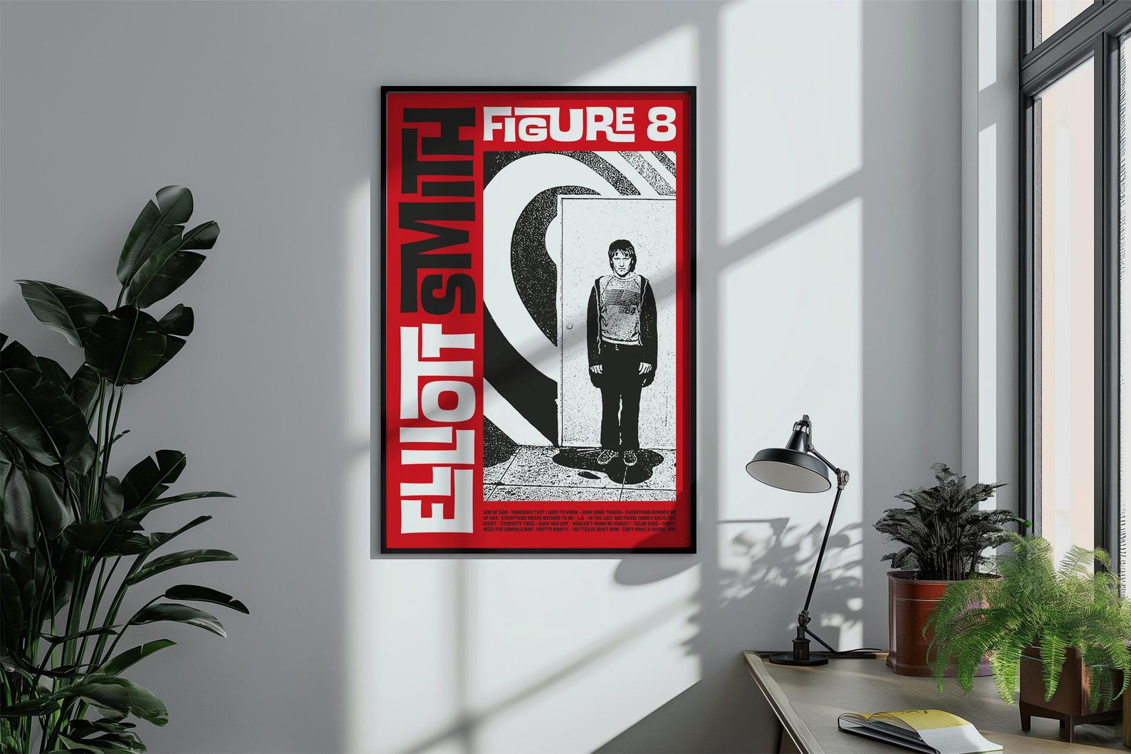 Elliot Smith Poster, Music Wall Art, Band Cover Graphic, Slowcore ...