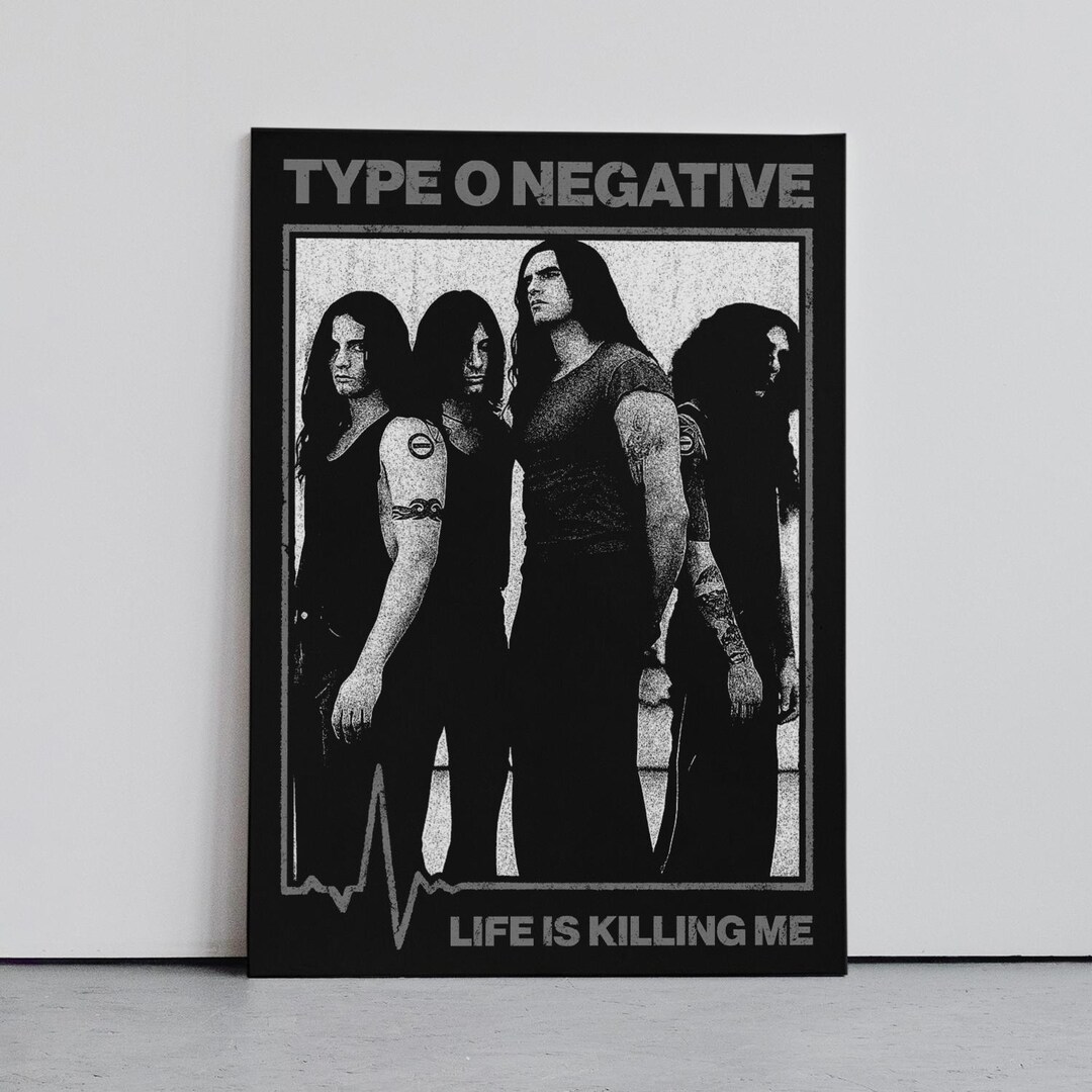 Type O Negative Poster, Music Wall Art, Band Cover Graphic, Gothic ...