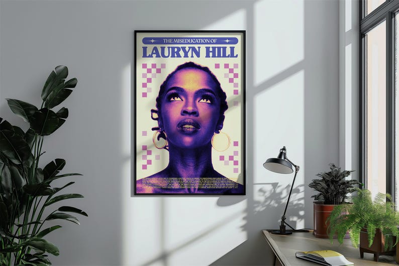 Lauryn Hill Poster, Music Wall Art, Retro Graphic, Jazz Poster, R&B ...