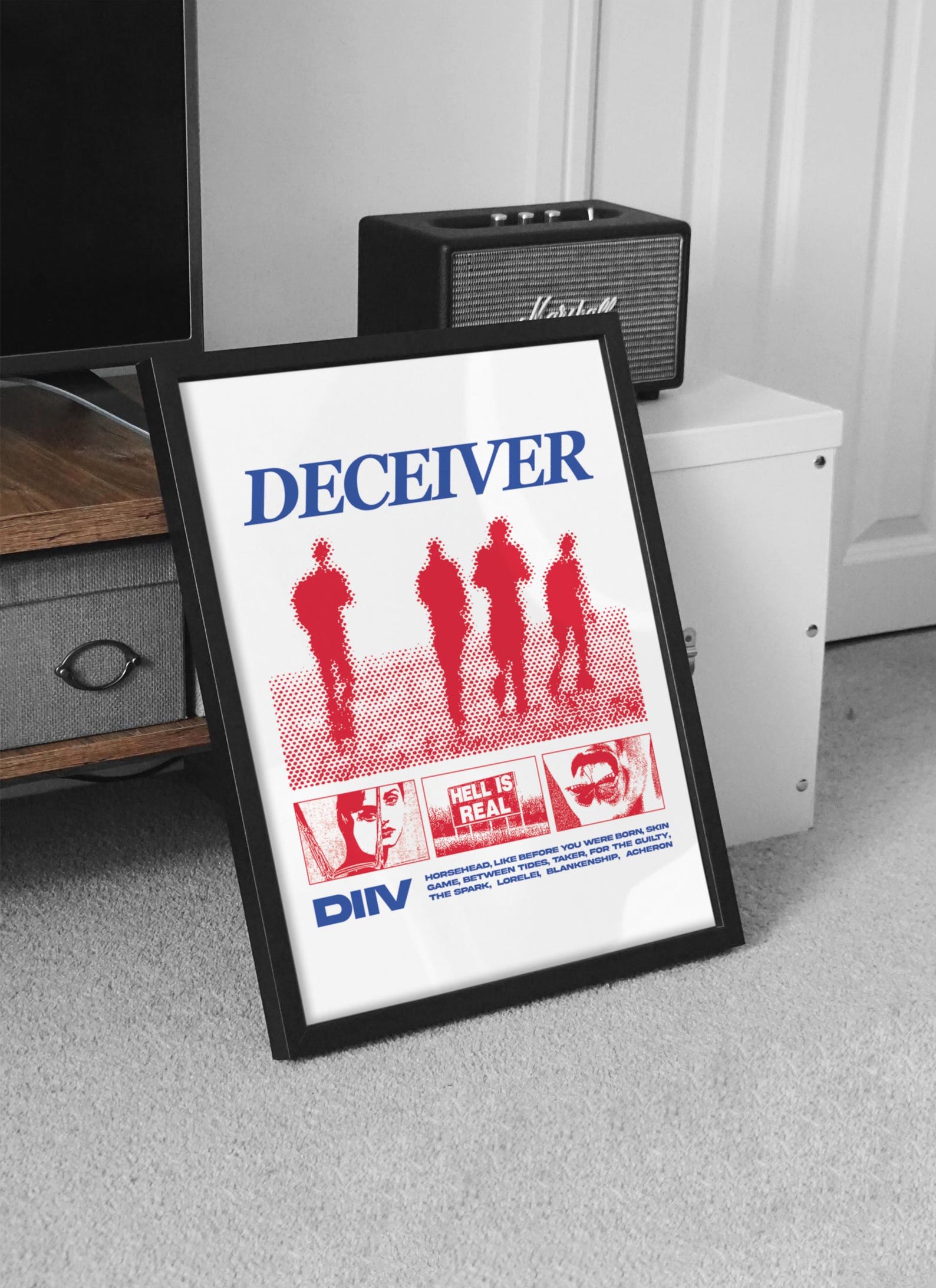 DIIV Poster, Music Wall Art, Band Cover Graphic, Shoegaze Poster ...