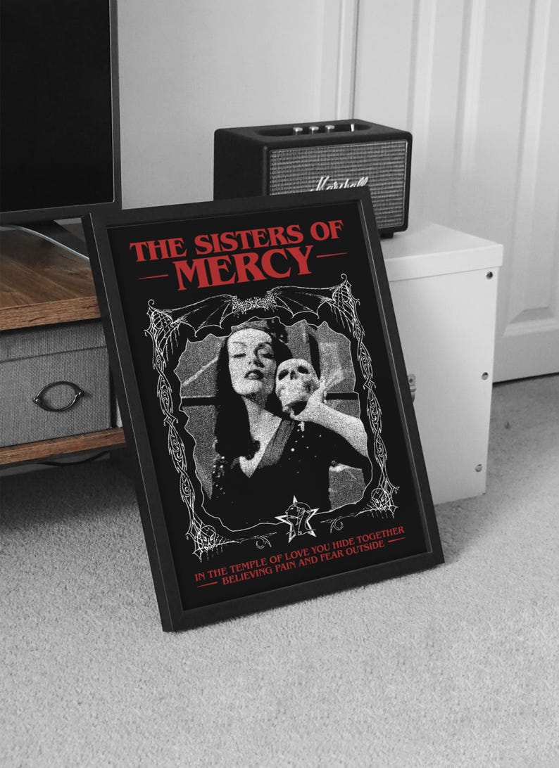 The Sisters of Mercy Poster, Music Wall Art, Band Cover Graphic ...