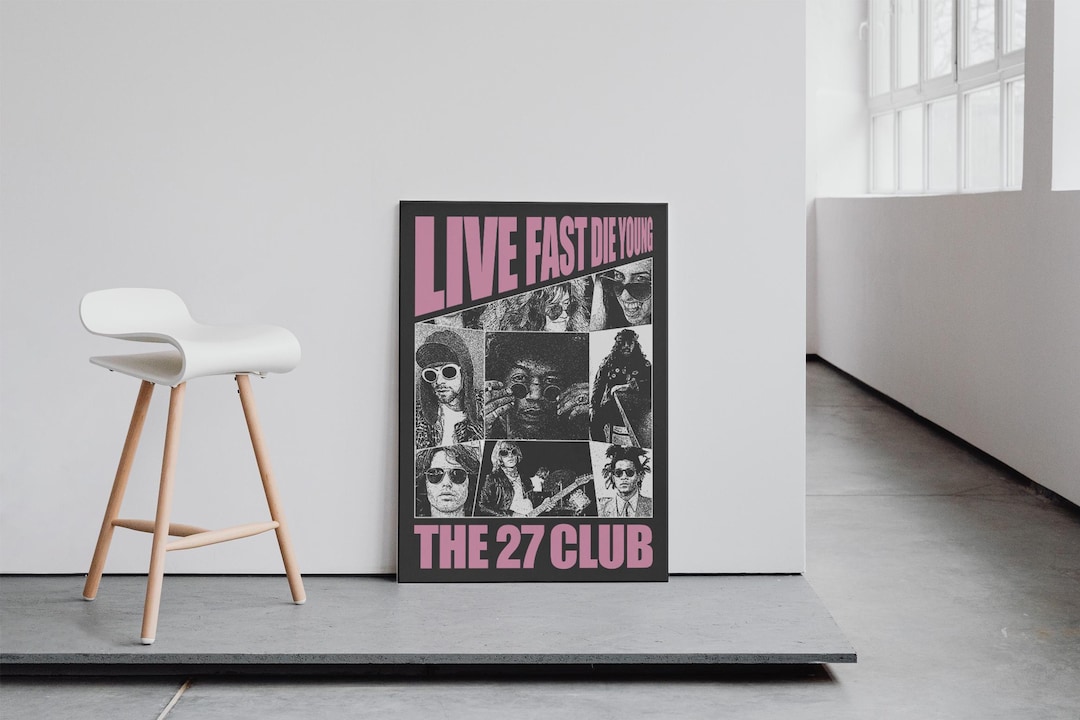 27 Club Poster, Grunge Poster, Rock Poster, Digital Art Print - Etsy