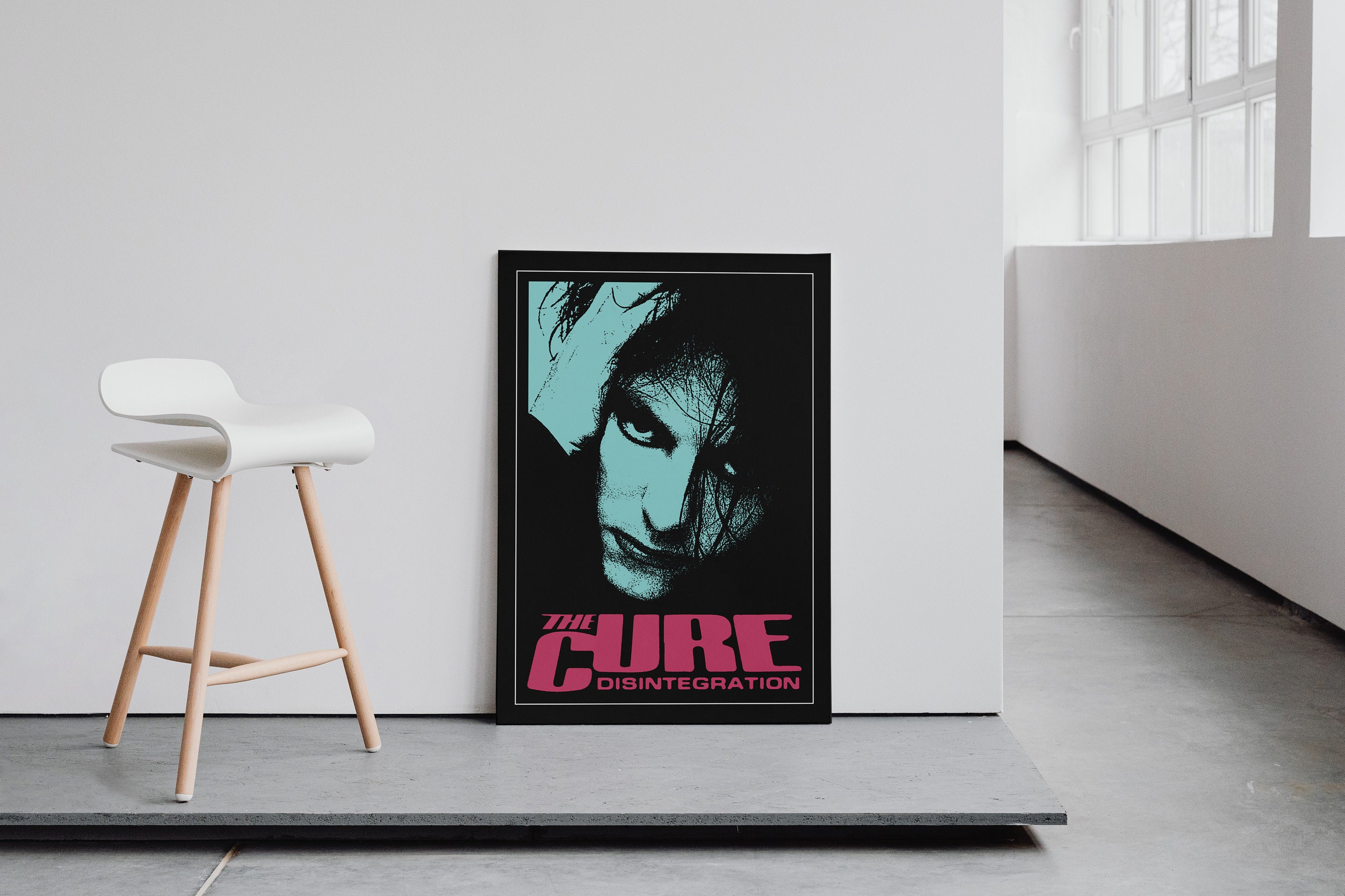The CURE Poster, Music Wall Art, Band Cover Graphic, Darkwave Poster ...