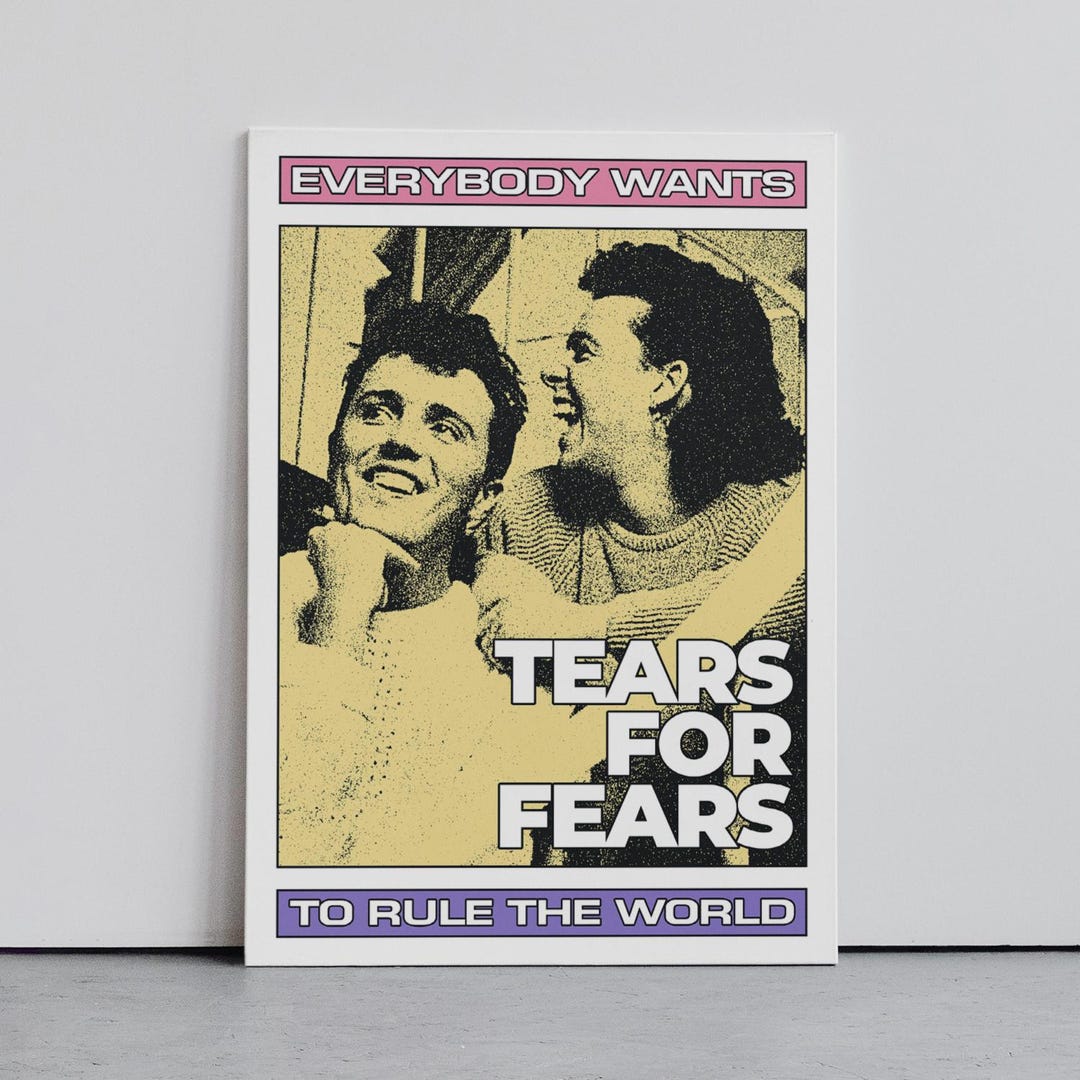 Tears for Fears Poster, Music Wall Art, Band Cover Graphic, New Wave ...