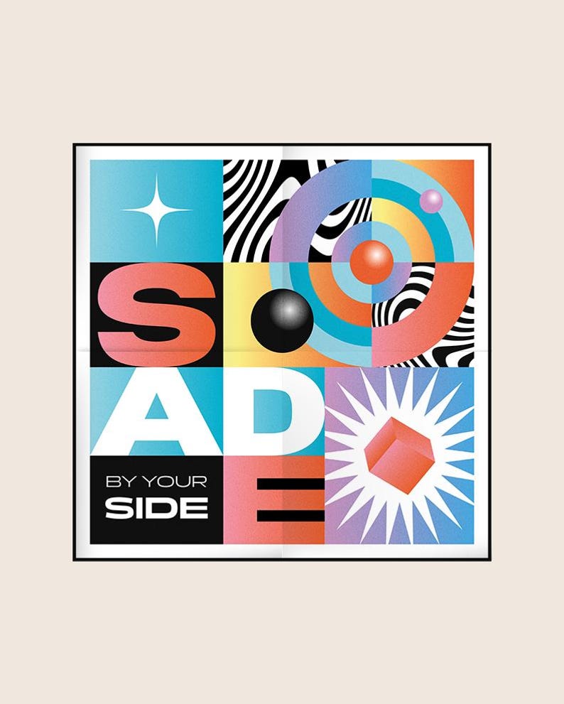 Sade Adu Poster, Music Wall Art, Playful Graphic, Jazz Poster, R&B ...