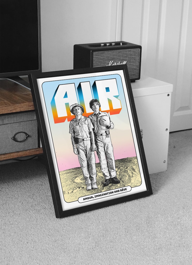 Air (french Band) Fanart Poster, Music Wall Art, Dreampop Poster, Neo ...