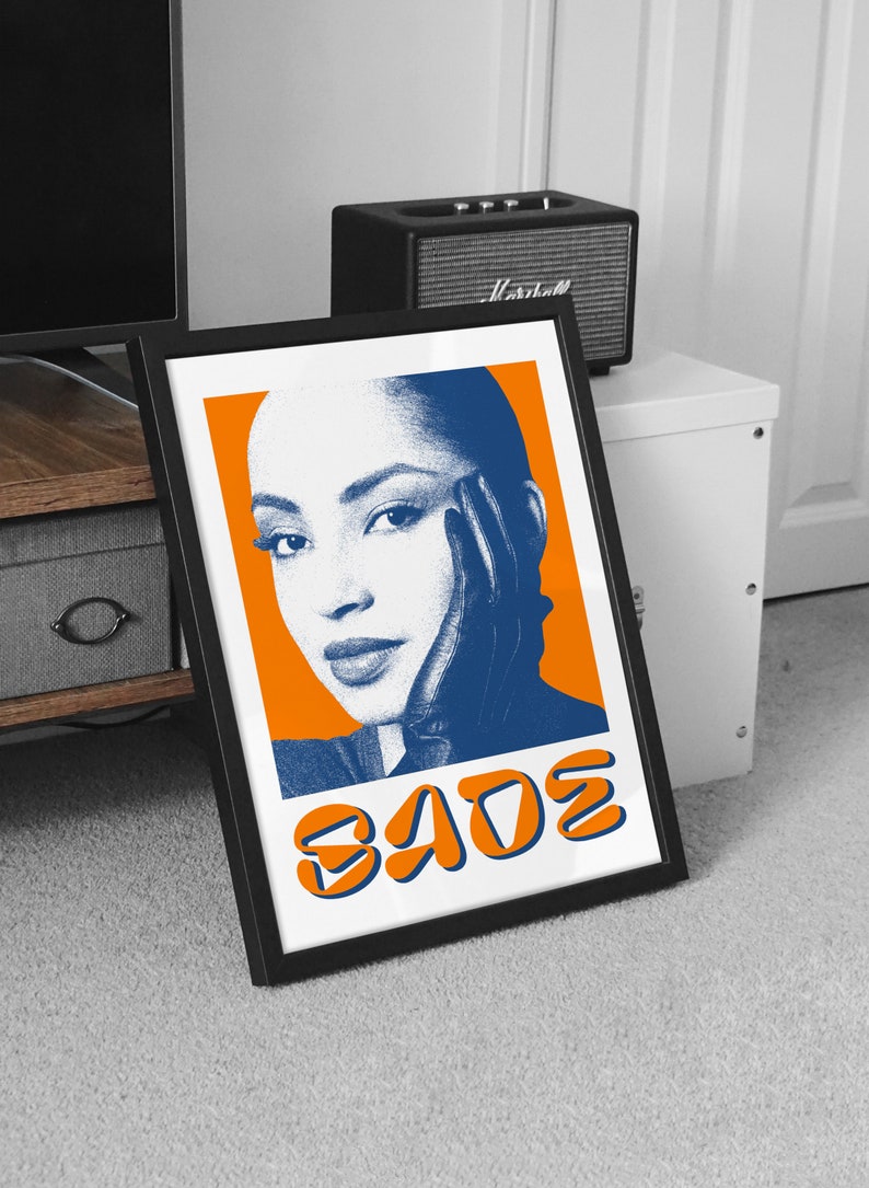 Sade Adu Poster, Music Wall Art, Band Cover Graphic, R&B Poster, Soul ...