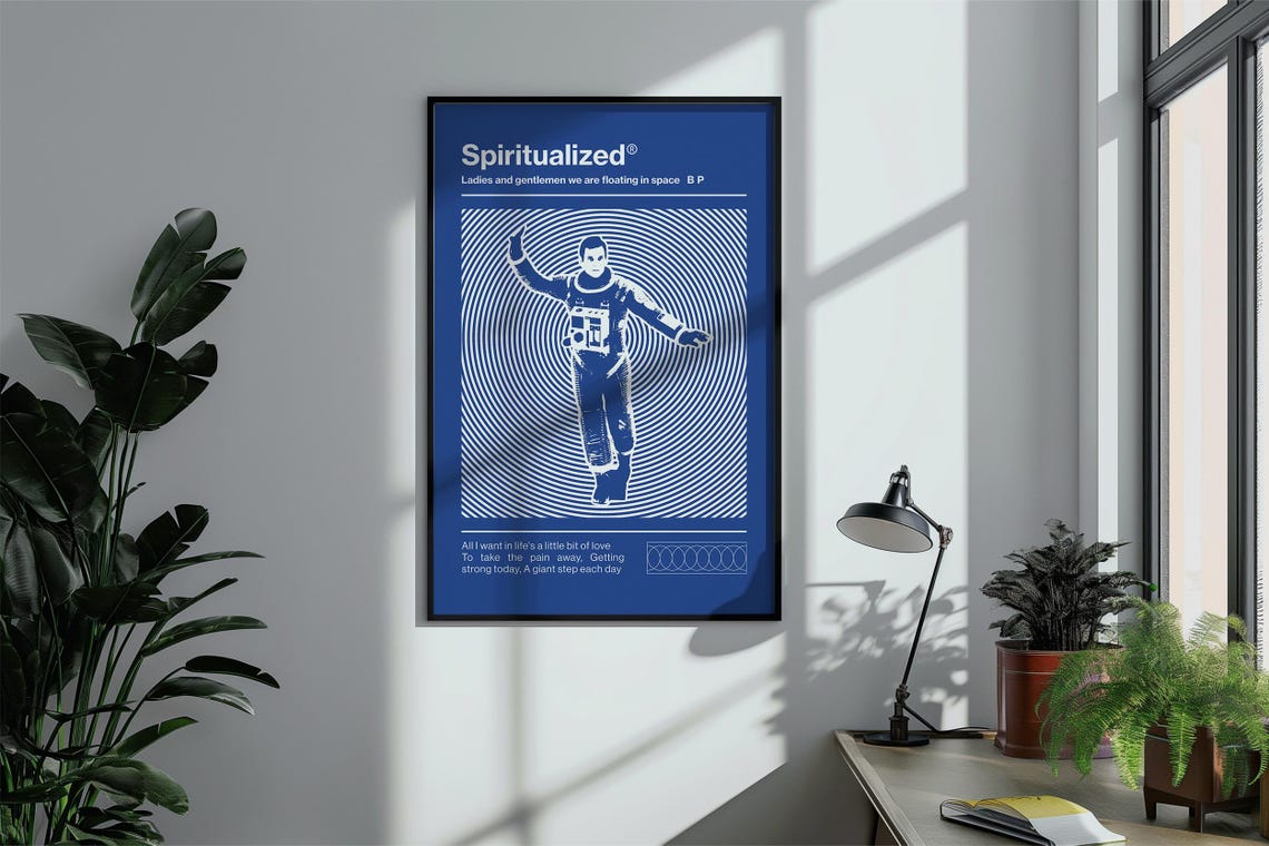 Spiritualized Fanart Poster, Music Wall Art, Band Cover Graphic ...