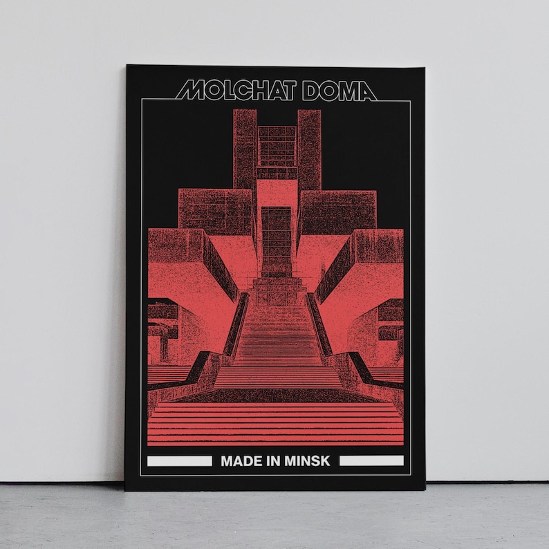 Molchat Doma Poster, Band Cover Graphic, Darkwave Poster, Post Punk ...