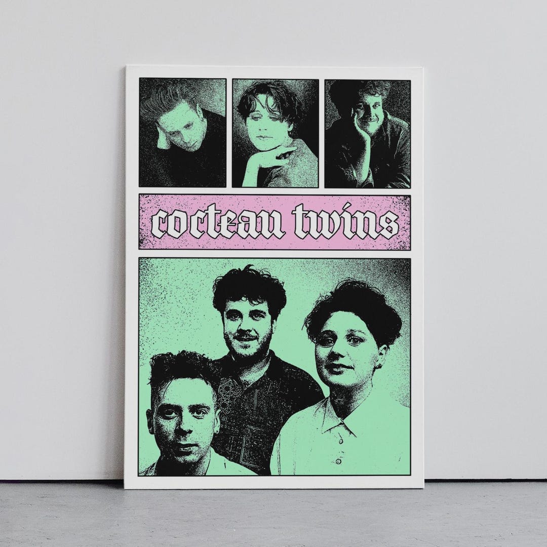 Cocteau Twins Poster, Music Wall Art, Band Cover Graphic, Shoegaze ...