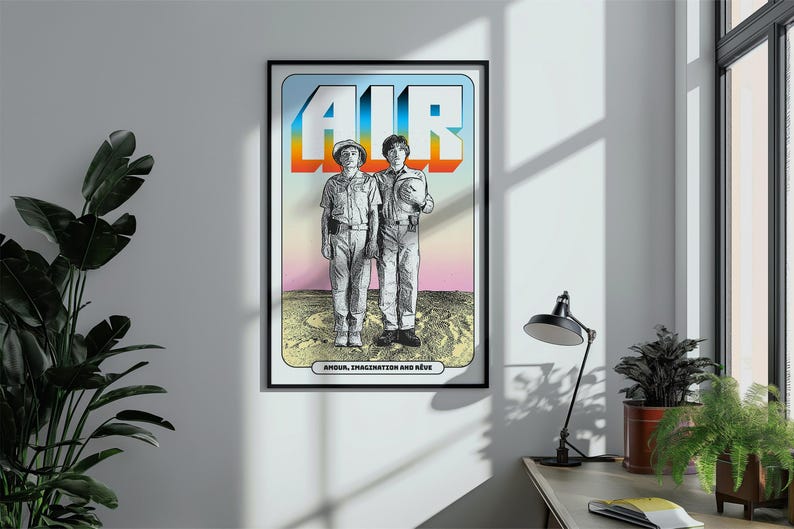 Air (french Band) Fanart Poster, Music Wall Art, Dreampop Poster, Neo ...