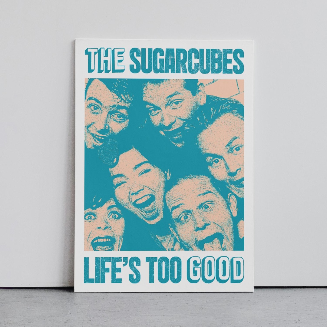 The Sugarcubes Poster, Music Wall Art, Band Cover Graphic, Avant Pop ...