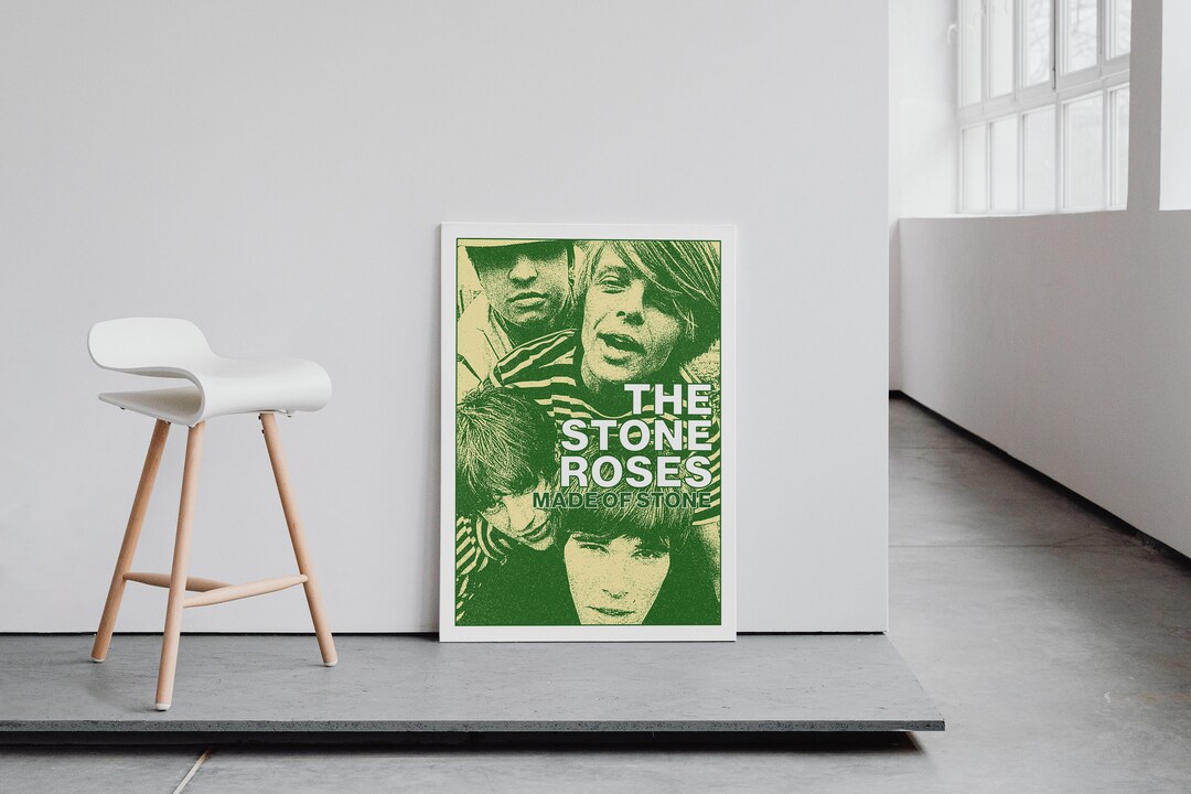 Stone Roses Poster, Music Wall Art, Band Cover Graphic, Britpop Poster ...