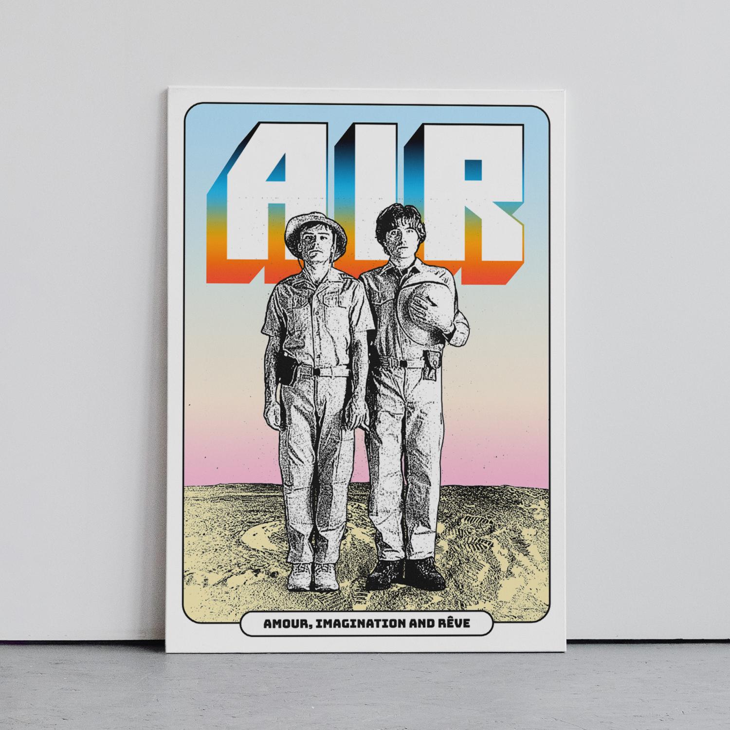 Air (french Band) Fanart Poster, Music Wall Art, Dreampop Poster, Neo ...