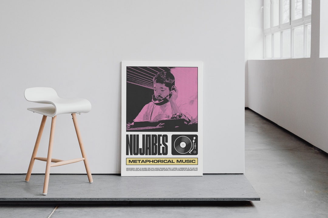 NUJABES Poster, Music Wall Art, Retro Graphic, Lofi Poster, Chill Hop ...