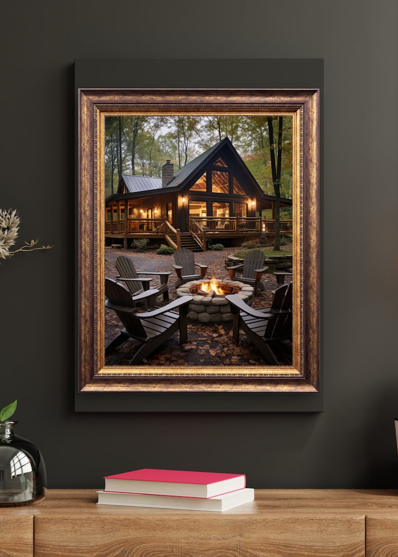 Winter Log Cabin Snowy Rustic Charm Cozy Wilderness Cabin Woods ...