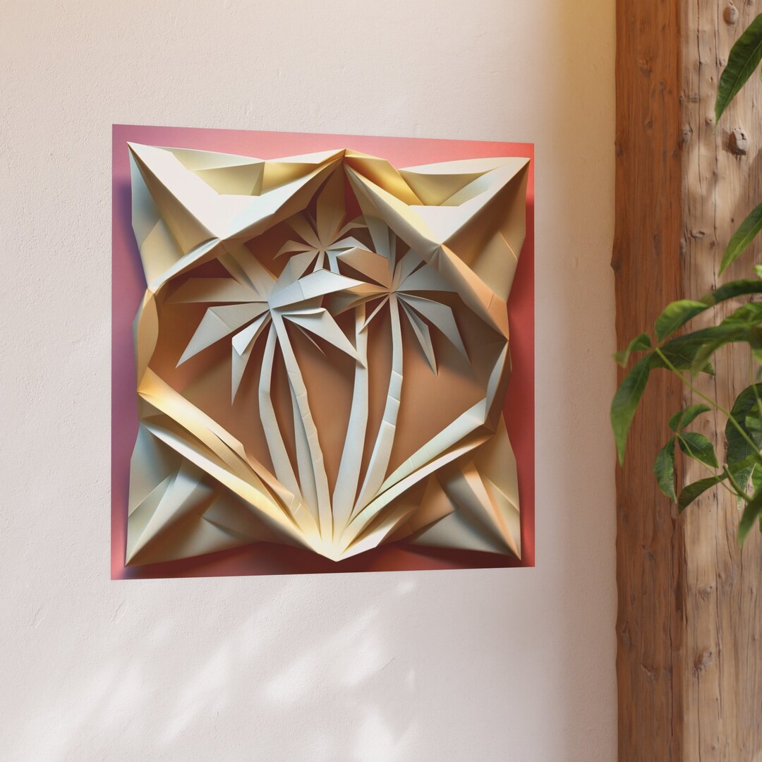 Satin Poster of an Origami Palm Situation - Etsy