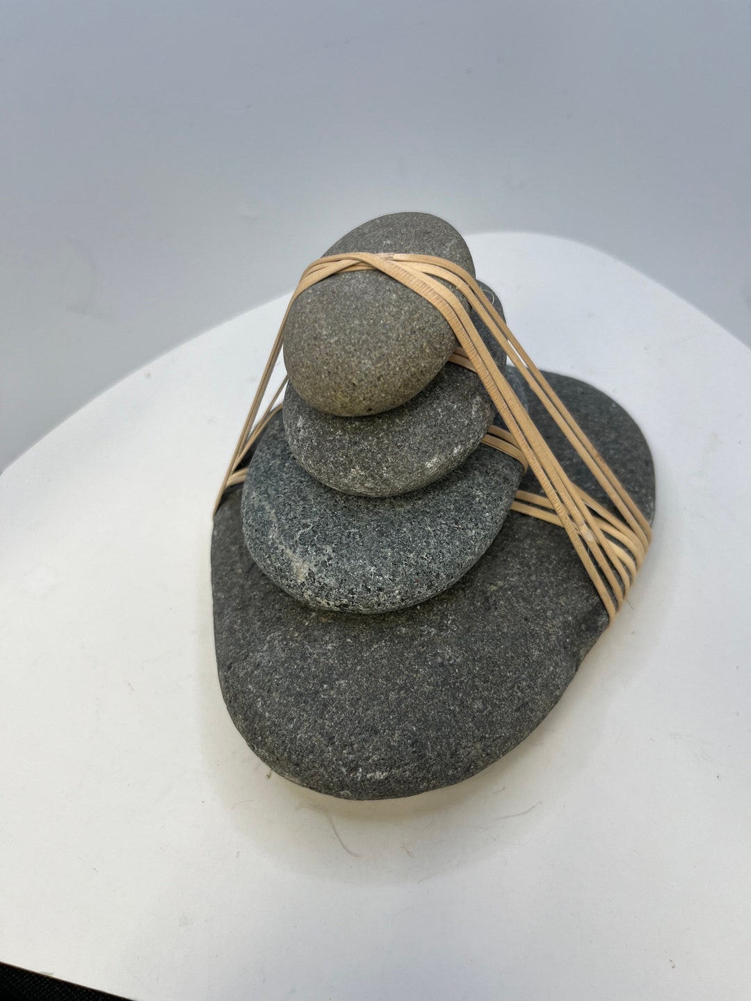 Decorative Stacked Rocks With Cane Wrapping - Etsy