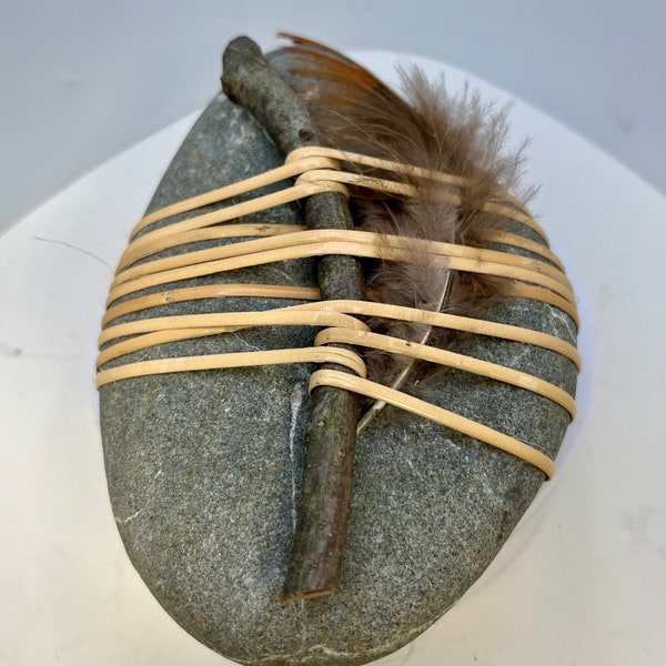 Cane Wrapped Rocks - Etsy