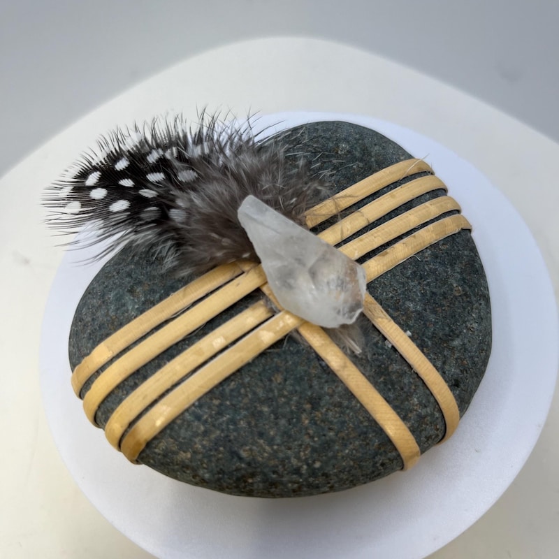 Cane Wrapped Rocks - Etsy