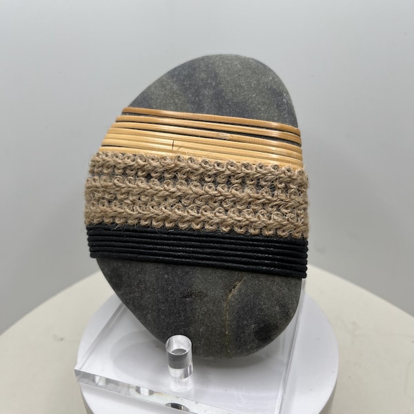 Cane Wrapped Rocks - Etsy