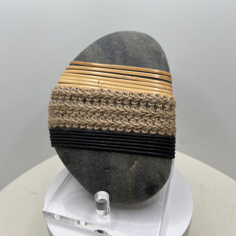 Cane Wrapped Rocks - Etsy