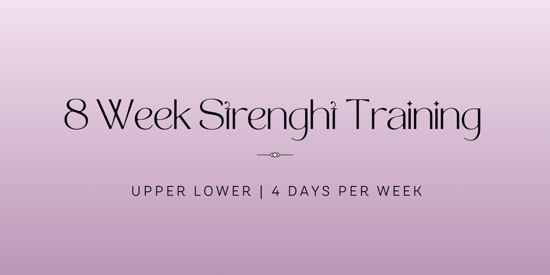 8 Week Strength Training Workout Plan - Etsy