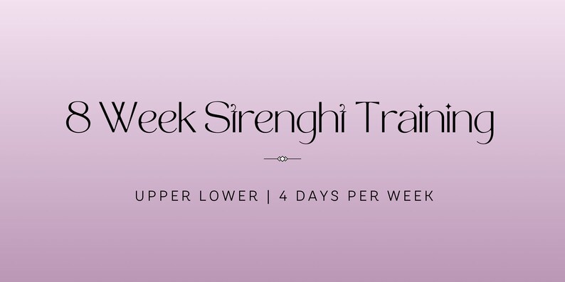 8 Week Strength Training Workout Plan - Etsy