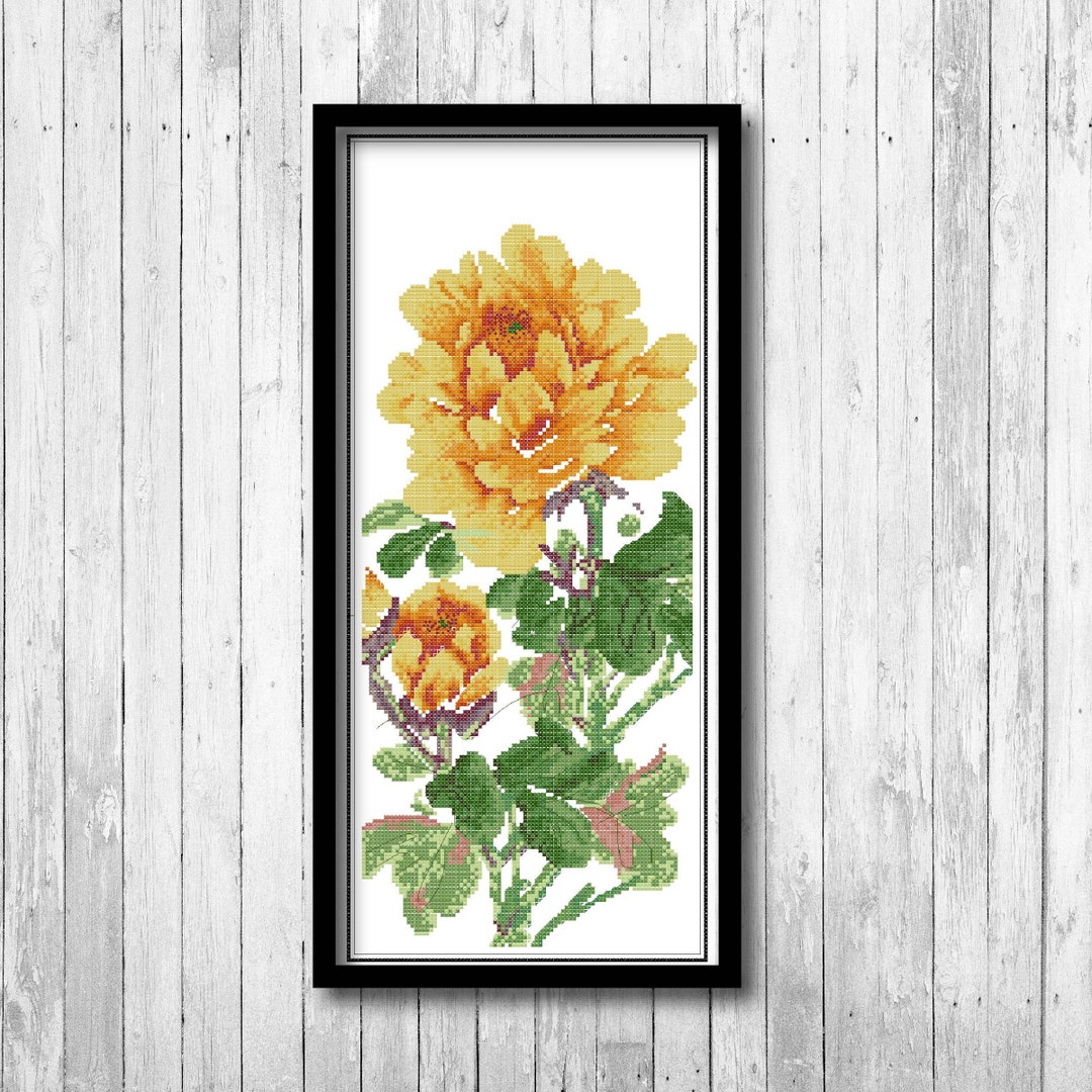 Chrysanthemum Cross Stitch Pattern Flower Cross Stitch PDF Pattern ...