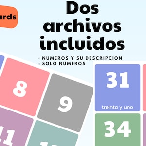 Back to School Printable Numbers Flashcards in Spanish, Numbers ...