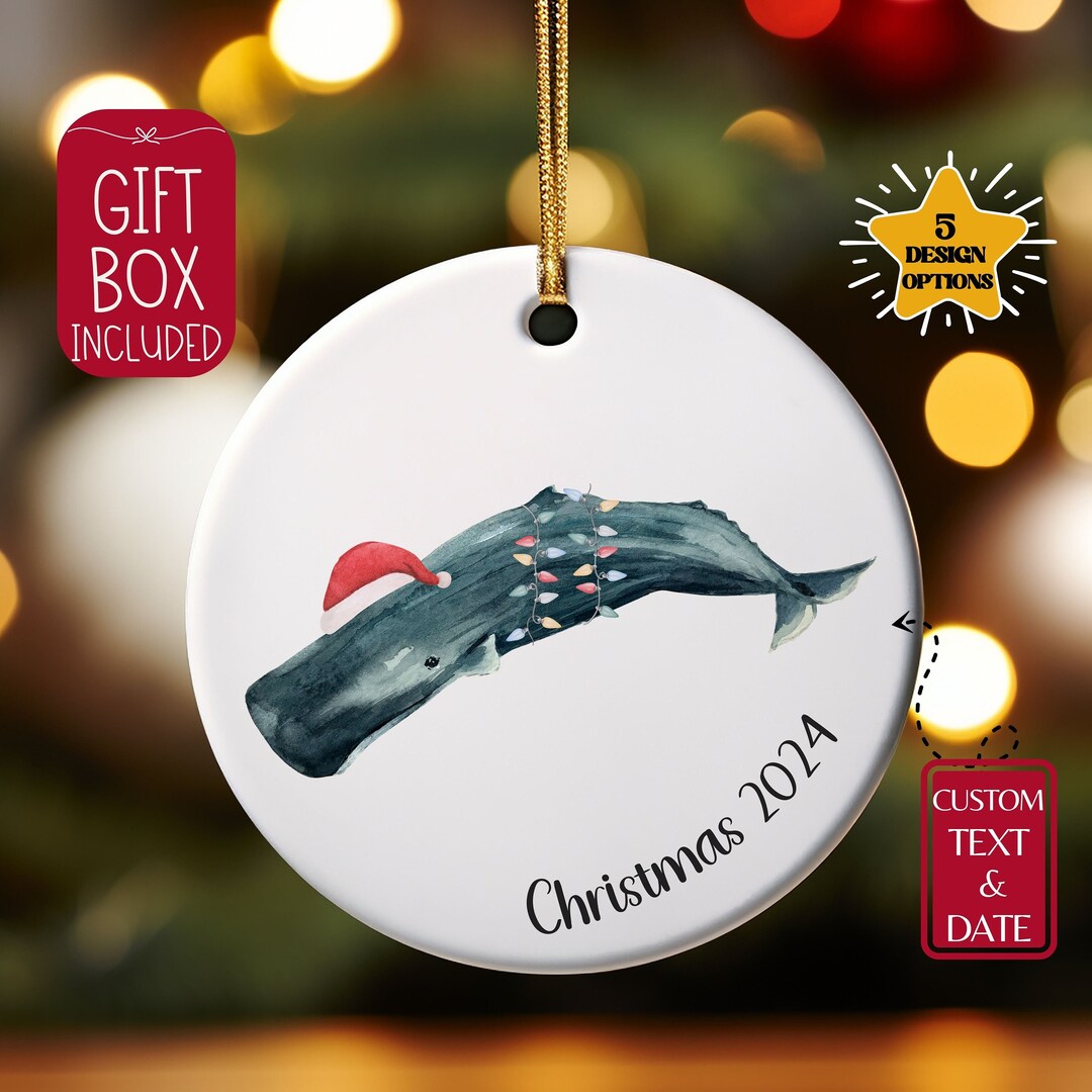 Custom Sperm Whale Ornament,ocean Whale Orca Gifted,personalized Whale ...