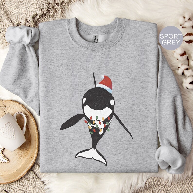 Vintage Orca Whale Sweater, Women's Whale Sweatshirt,aesthetic Animal ...