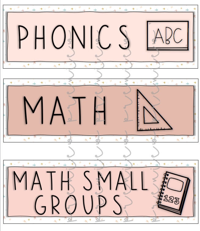 Boho Pastel Colored *editable* Schedule Cards - Etsy