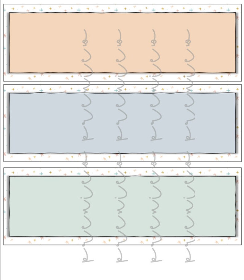 Boho Pastel Colored *editable* Schedule Cards - Etsy