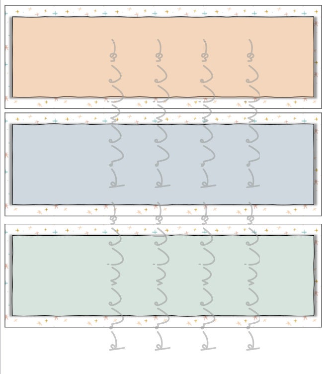 Boho Pastel Colored *editable* Schedule Cards - Etsy