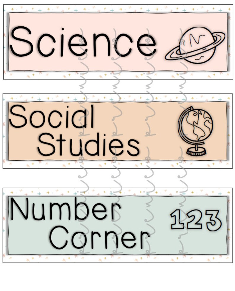 Boho Pastel Colored *editable* Schedule Cards - Etsy