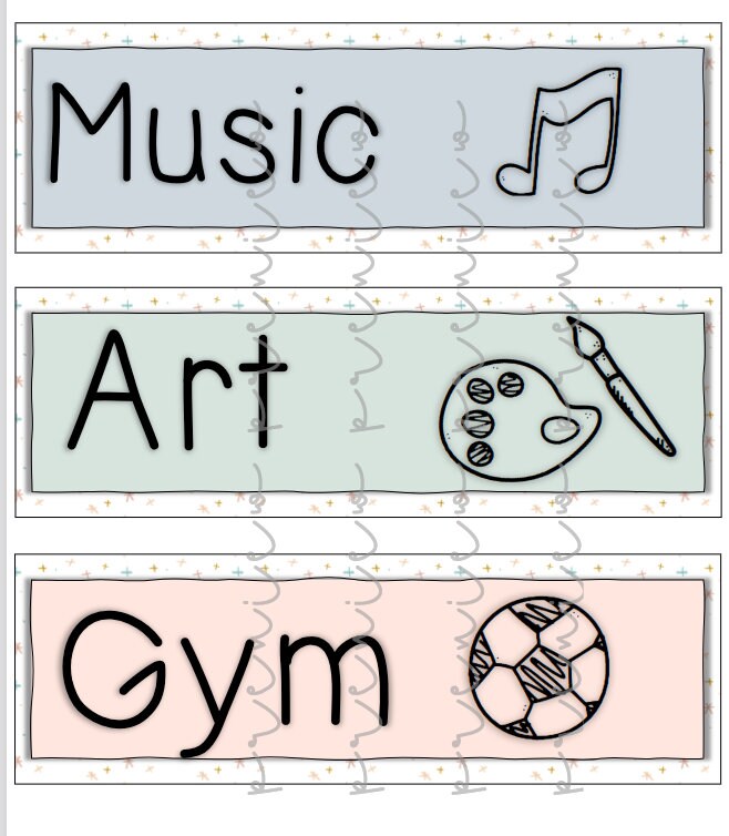 Boho Pastel Colored *editable* Schedule Cards - Etsy