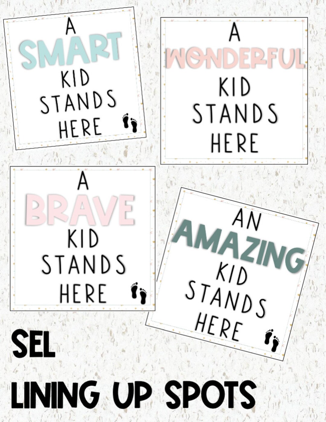 BOHO Rainbow SEL Standing Line-up Spots - Etsy