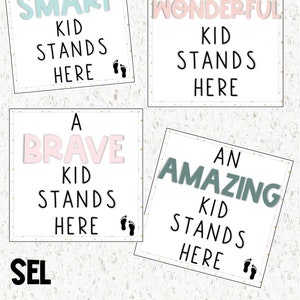 BOHO Rainbow SEL Standing Line-up Spots - Etsy