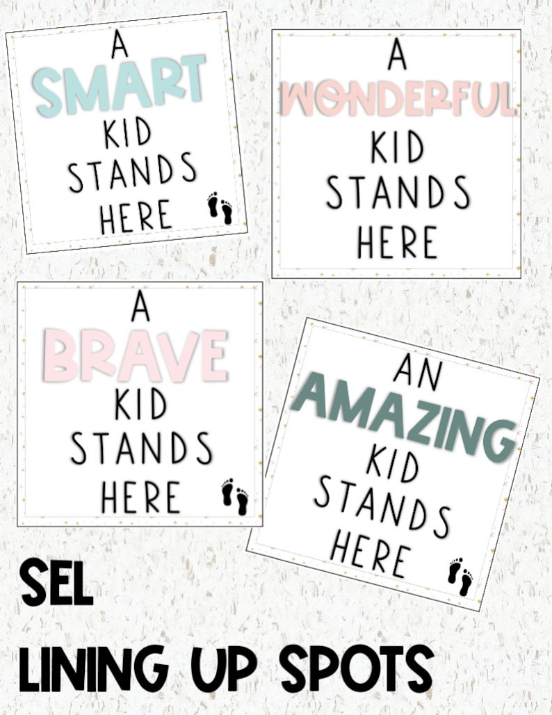 BOHO Rainbow SEL Standing Line-up Spots - Etsy