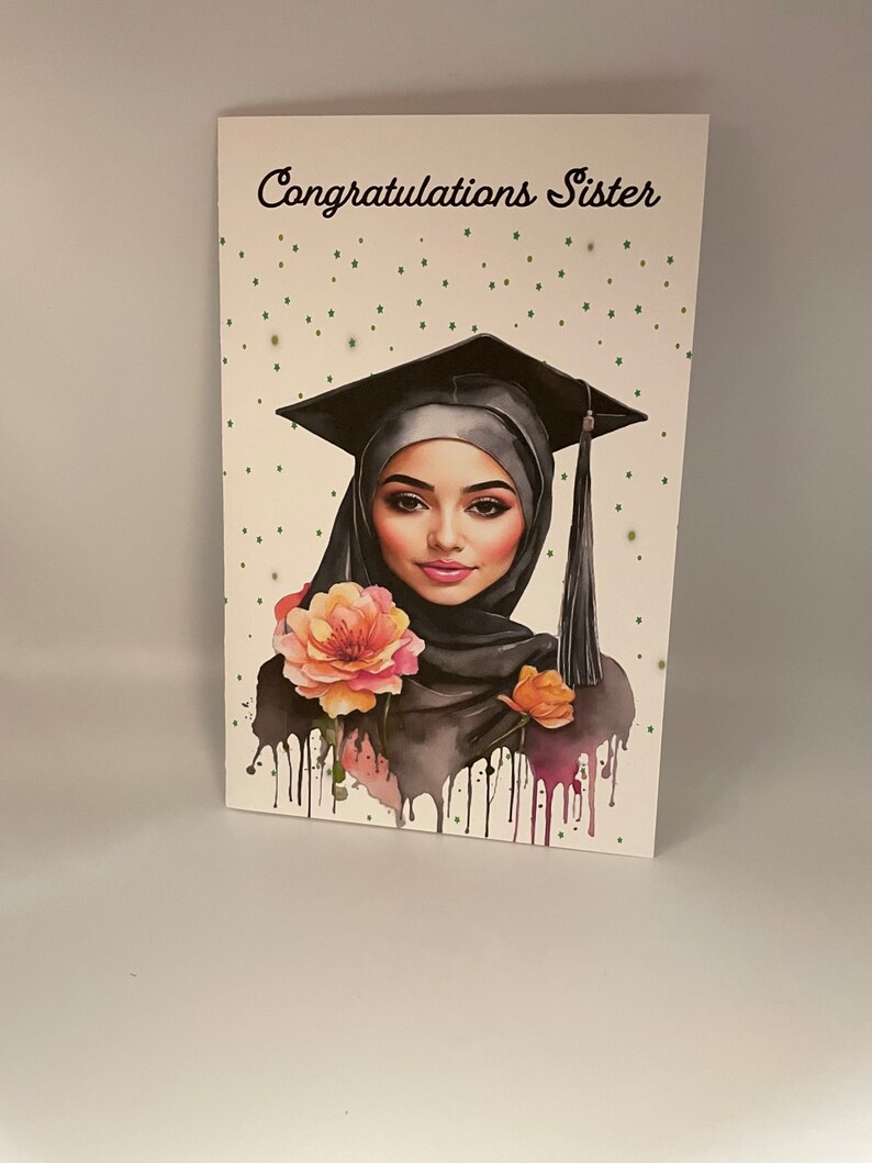 Customized Muslim, Islamic, Hijabi Graduation Greeting Cards - Etsy