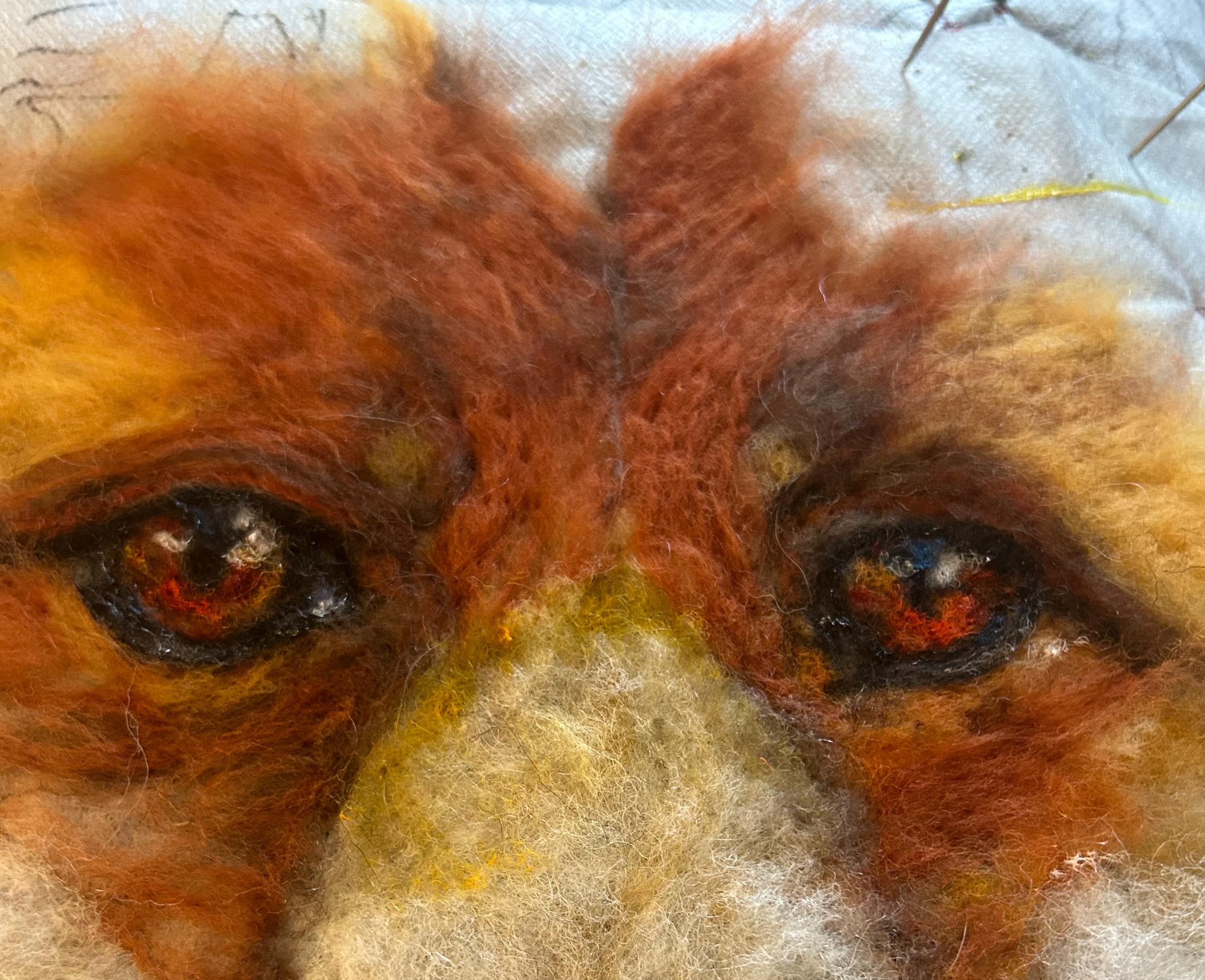 Needle Felted Flat Wool Painting of a Fox - Etsy