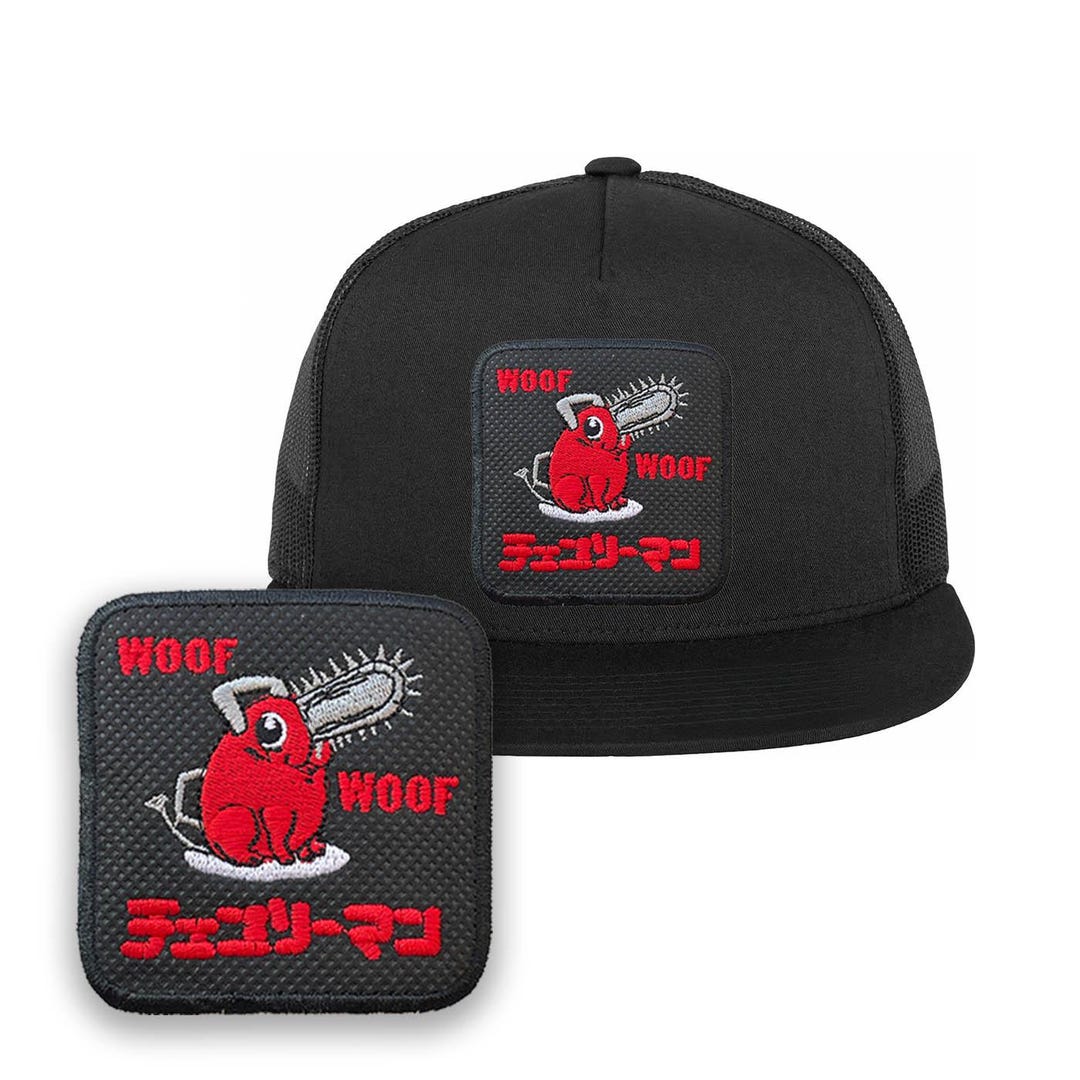Pochita Chainsaw Man Cap - Anime Trucker Cap, Wuff Wuff gestickter ...