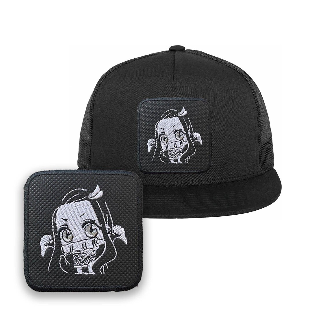 Nezuko Kamado Hat – Demon Slayer Trucker Cap, Anime Embroidered Patch ...